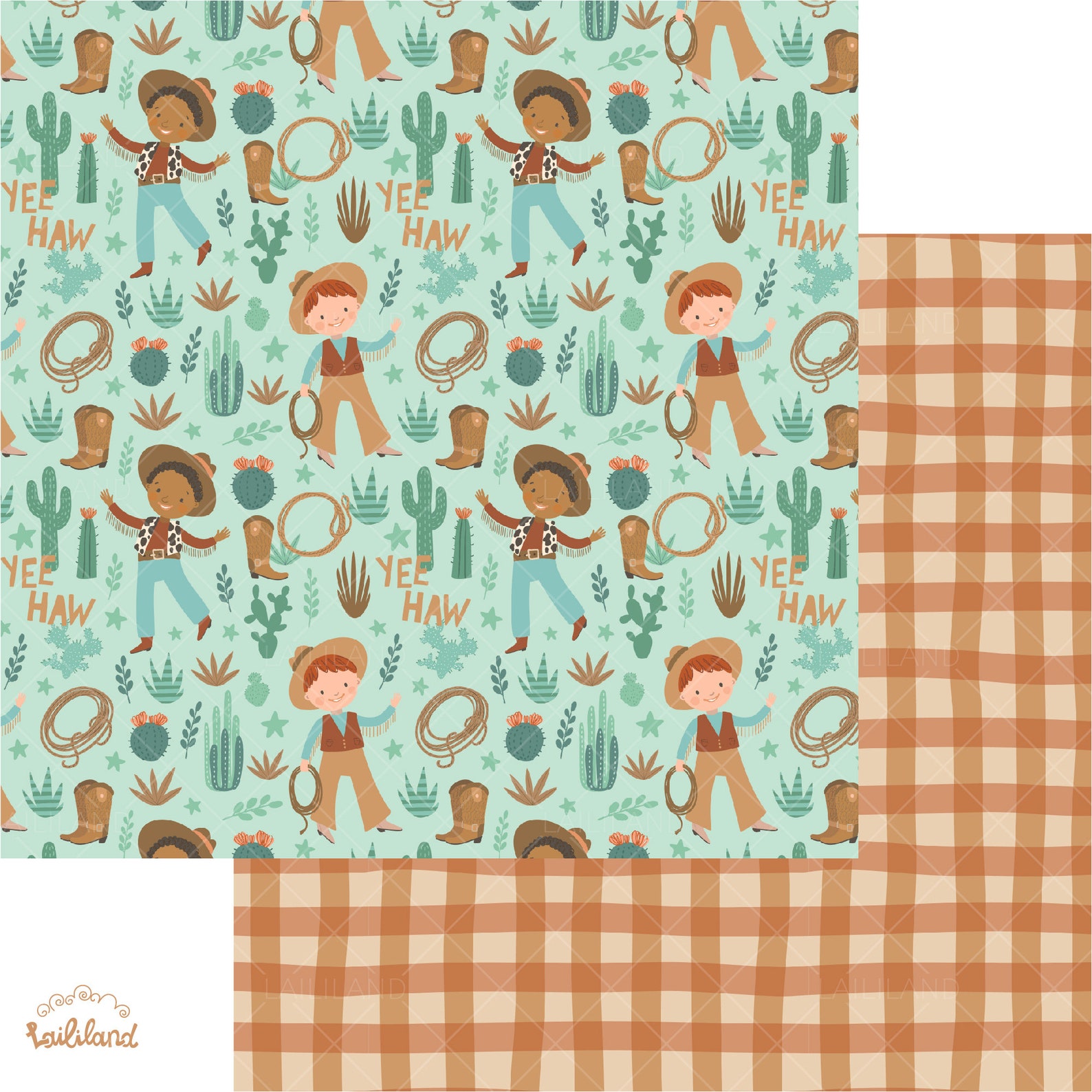 Cowboy Digital Paper: Western Seamless Patterns (digital Download) - Etsy