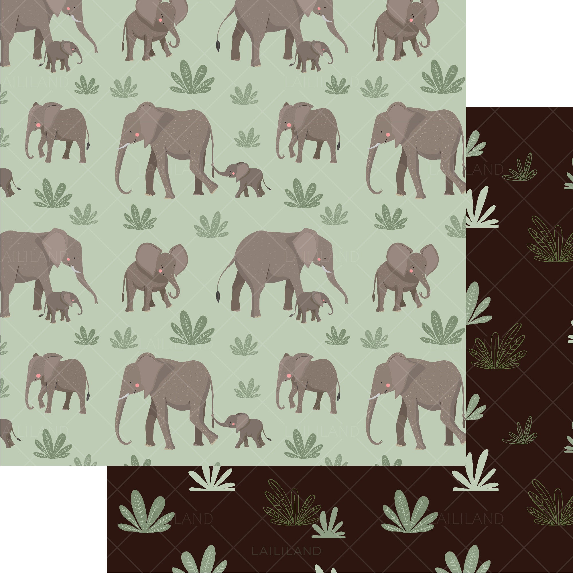 Jungle Digital Paper Animal Seamless Pattern Kids Seamless | Etsy