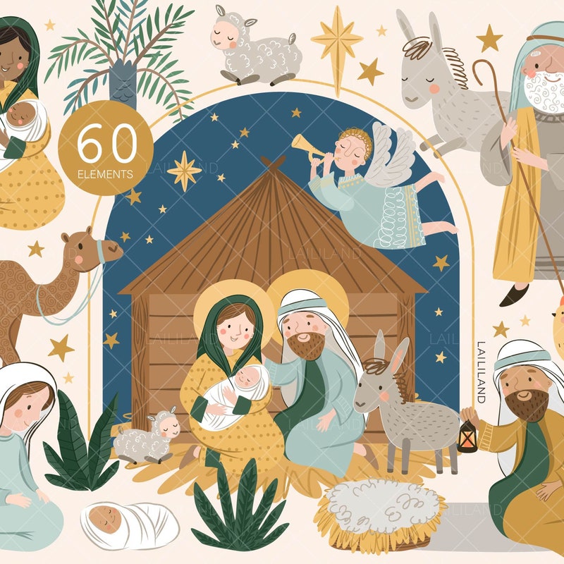Nativity Clip Art - Etsy