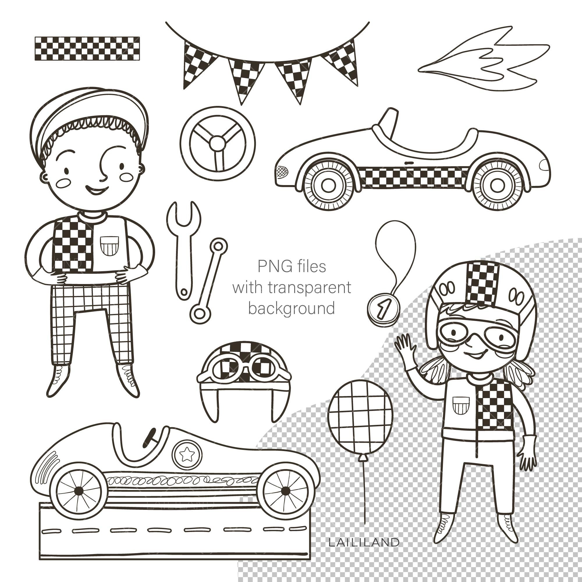 Car Clip Art For Kids Black And White