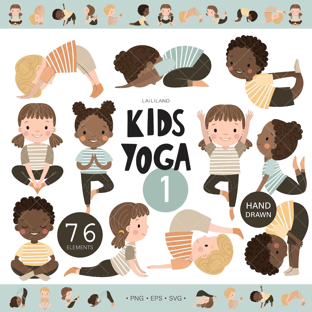 Kids Yoga Clipart: Yoga Poses for Children (digital Download) - Etsy