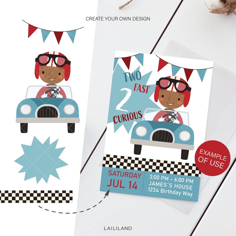 Racer Clipart Retro Race Car Clip Art Boy Racer Png File - Etsy