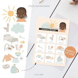 Kids Daily Routine Clipart, Routine Clip Art, Morning Afternoon Evening ...