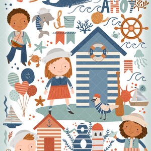Nautical Clipart, Kids Clipart, Summer Clipart, Nautical Birthday ...