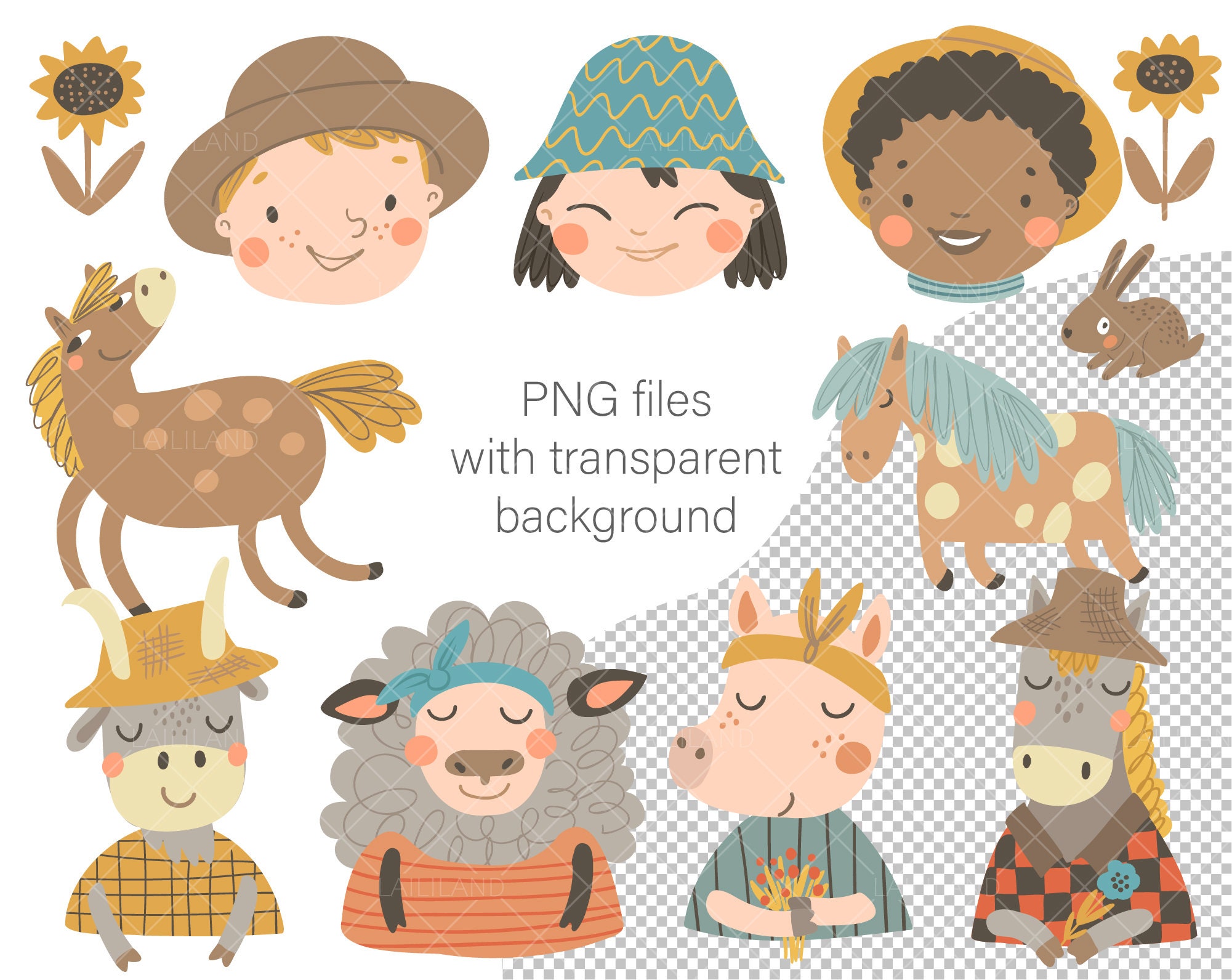 Farm Animal Clipart, Kids and Cute Farm Animals Clipart, Farm Clipart ...