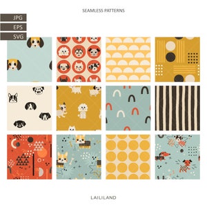 Puppy Dog Digital Paper, Seamless Pattern (digital Download) - Etsy