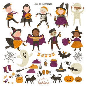 Halloween Clipart, Halloween Kids Clipart, Halloween Teacher Clipart ...