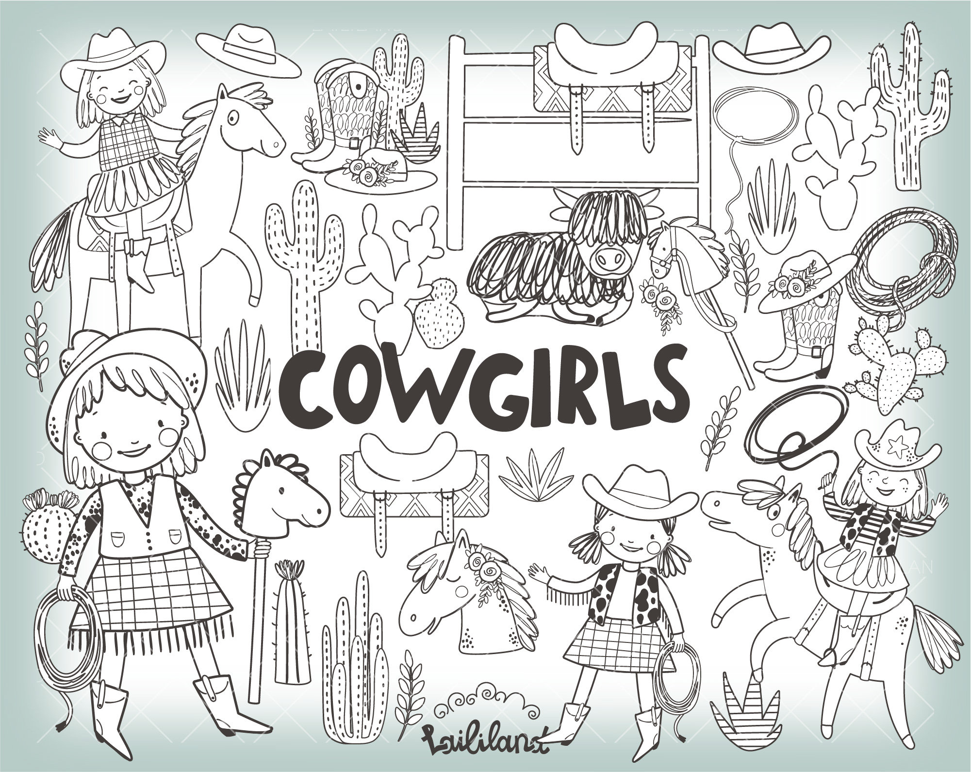 Western Blackline Clipart