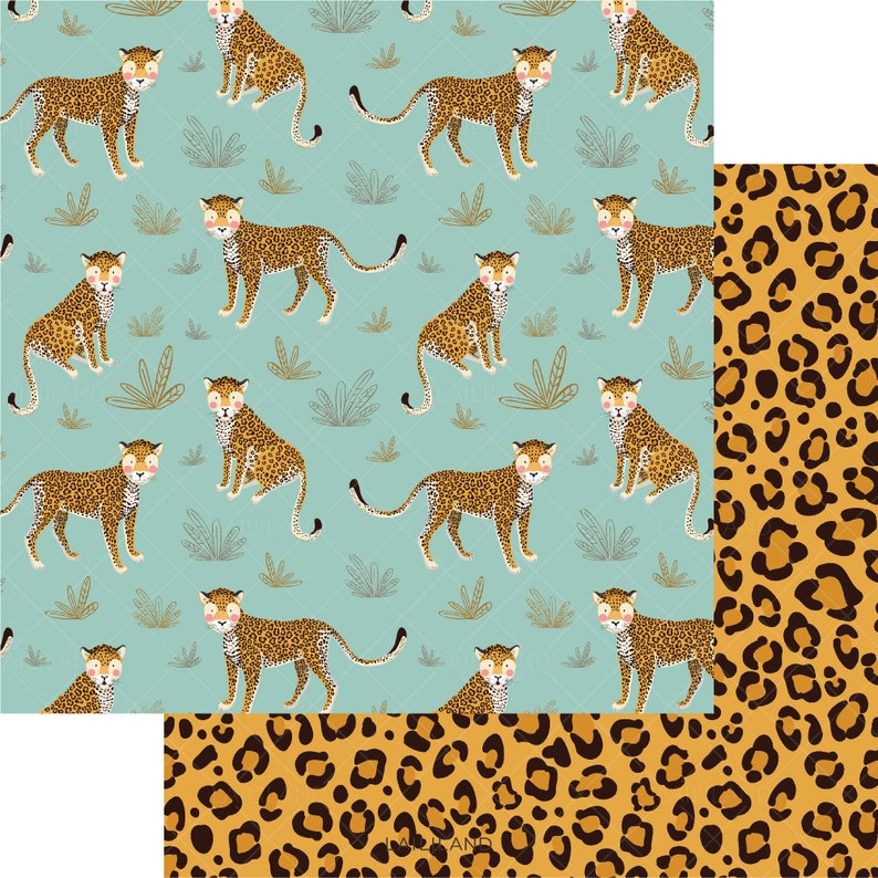 Jungle Digital Paper Animal Seamless Pattern Kids Seamless - Etsy