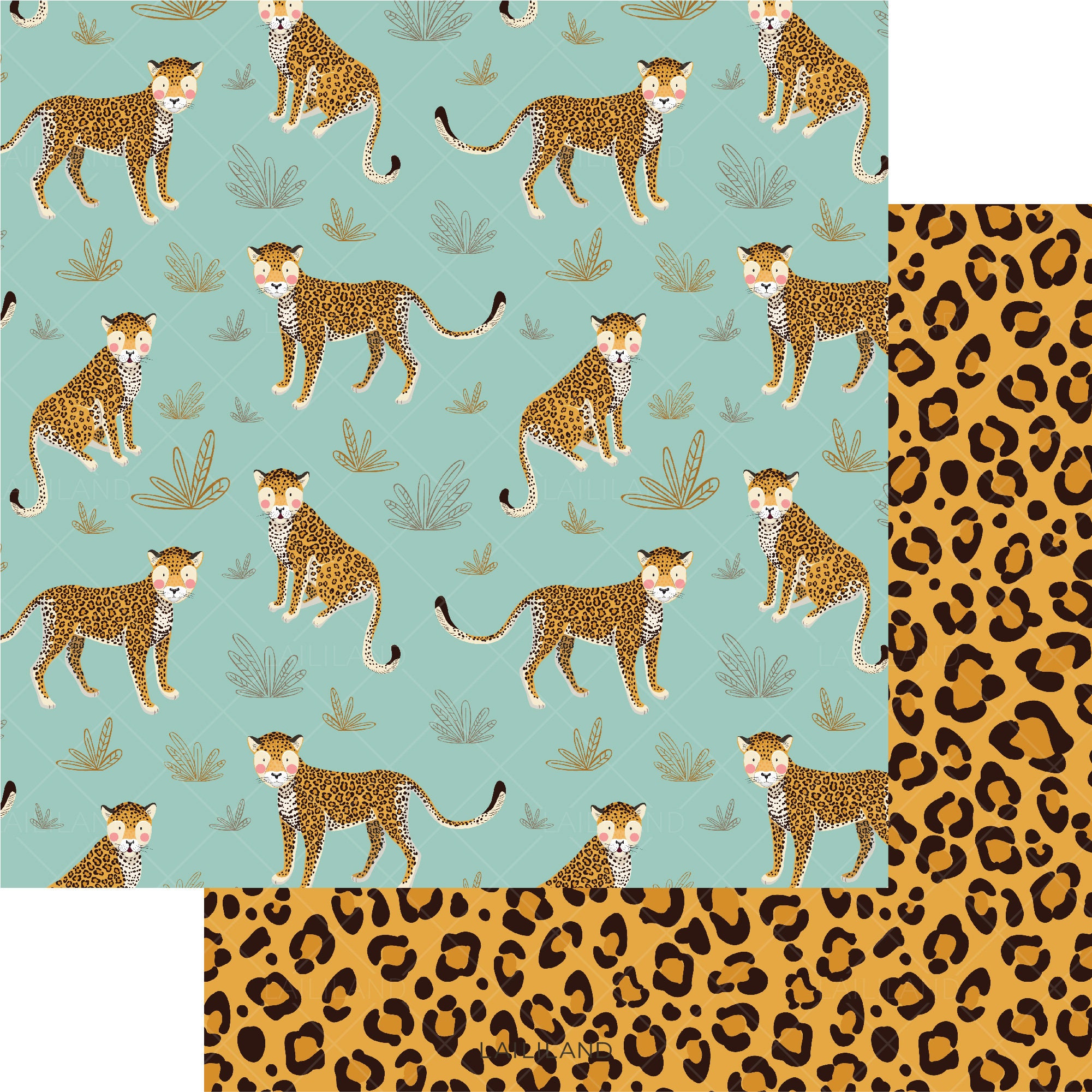 Jungle Digital Paper Animal Seamless Pattern Kids Seamless | Etsy
