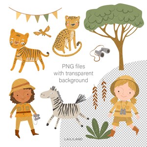 Safari Explorer Clipart, Safari Animal Clipart, Safari Clipart, Jungle ...