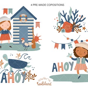 Nautical Clipart, Kids Clipart, Summer Clipart, Nautical Birthday ...