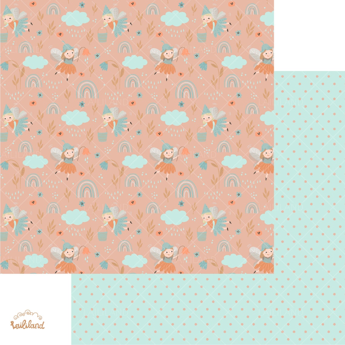 Garden Gnome Digital Paper Seamless Pattern Kids Digital | Etsy