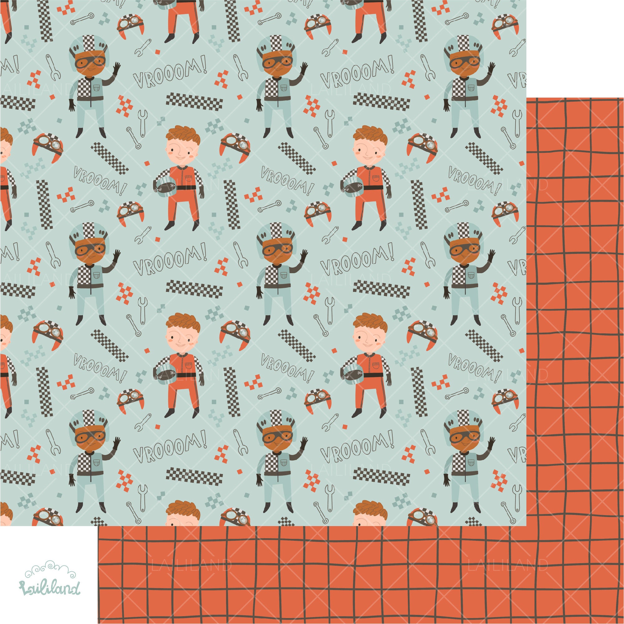 Race Car Digital Paper: Kids Seamless Pattern (JPG, EPS, SVG) - Etsy