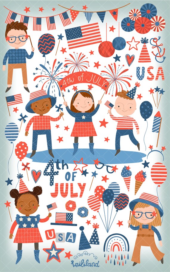 Kids Fourth Of July Clipart