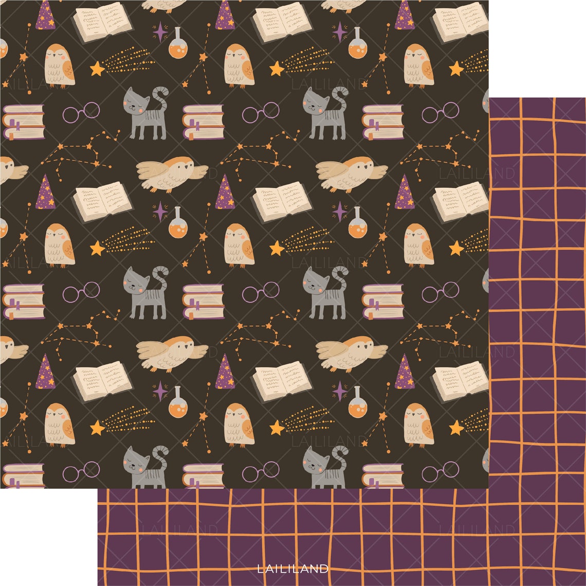 Wizard Digital Paper: Magic Seamless Pattern (digital Download) - Etsy