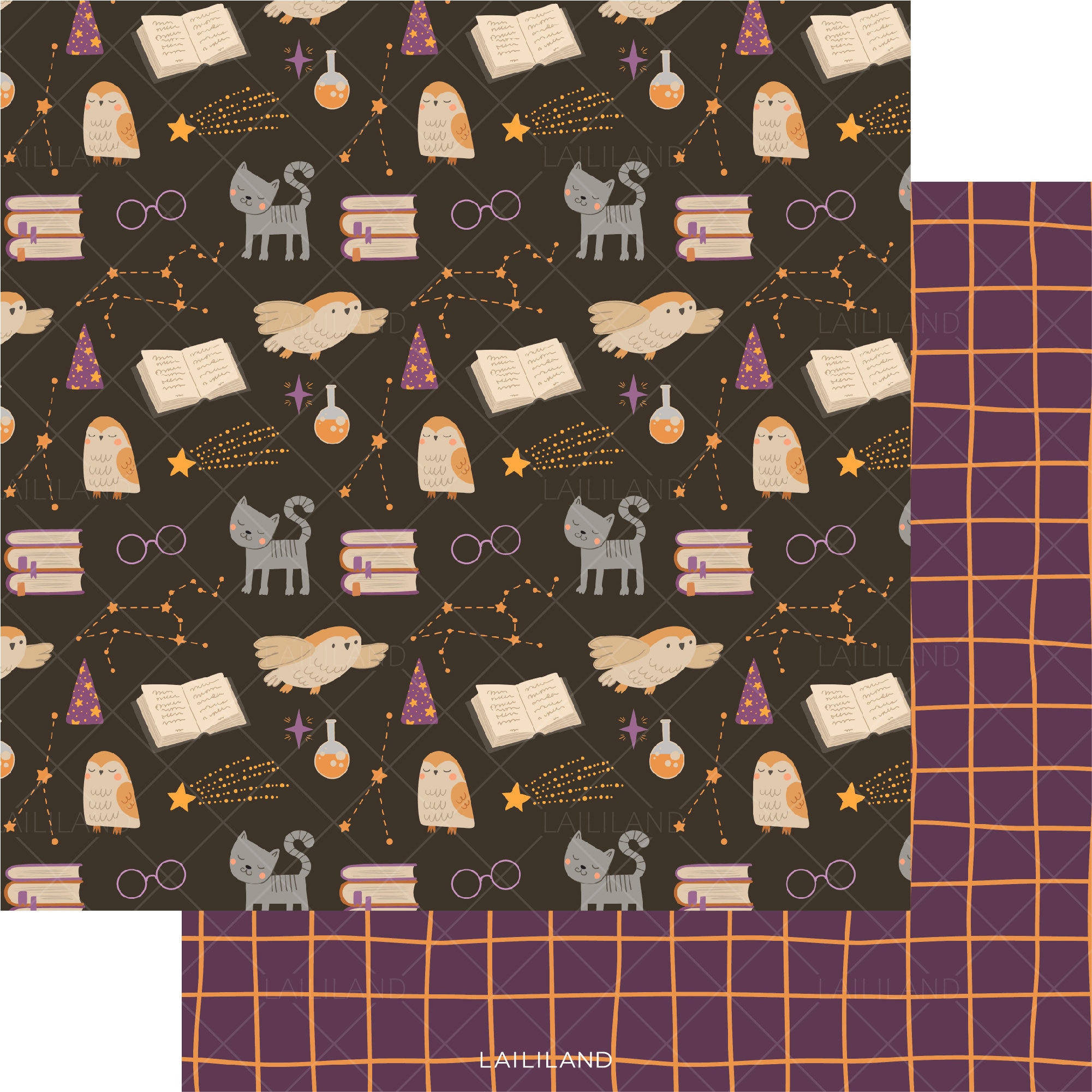 Wizard Digital Paper: Magic Seamless Pattern (digital Download) - Etsy