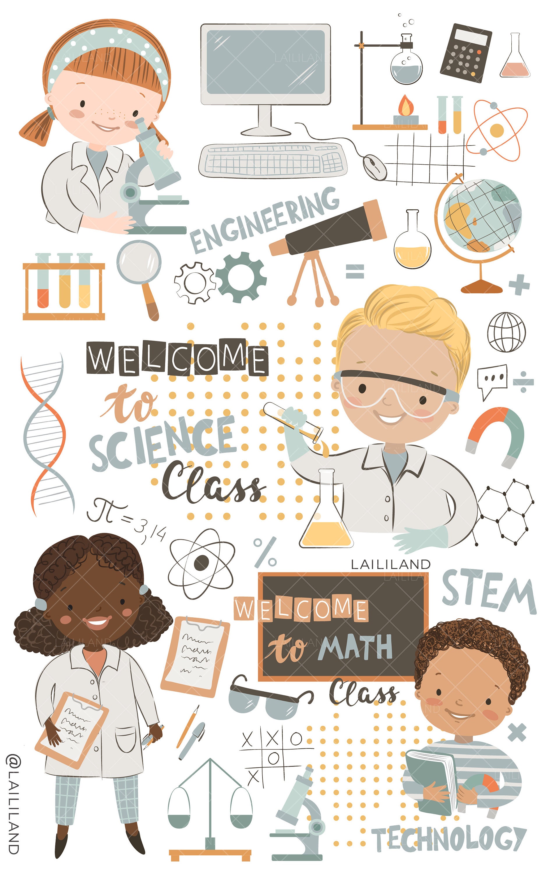 Science Clipart: STEM Class Graphics (digital Download) - Etsy