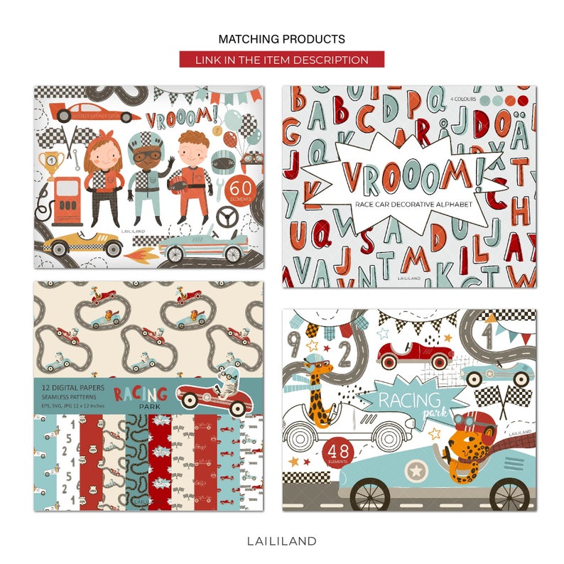 Racer Clipart Retro Race Car Clip Art Boy Racer Png File - Etsy