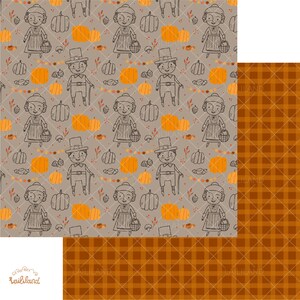 Thanksgiving Digital Paper, Seamless Pattern, Happy Thanksgiving ...