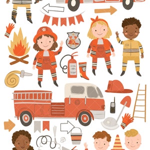 Firefighter Clipart, Cute Fireman Clip Art, Kids Firefighters Clip Art ...