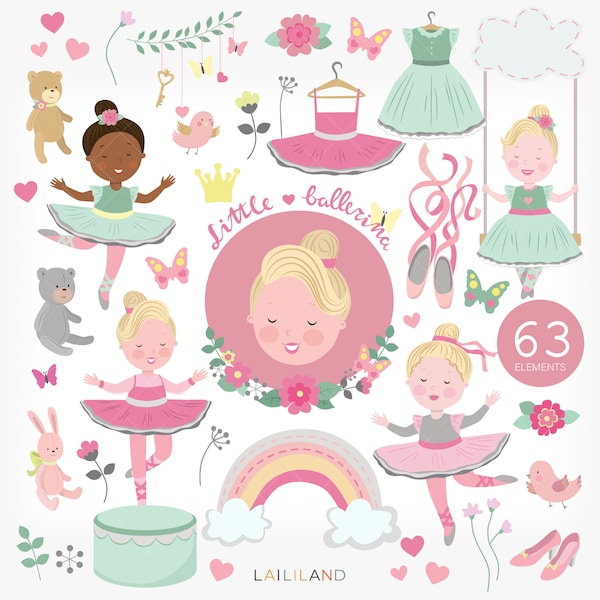 African American Ballerina Clip Art - Etsy