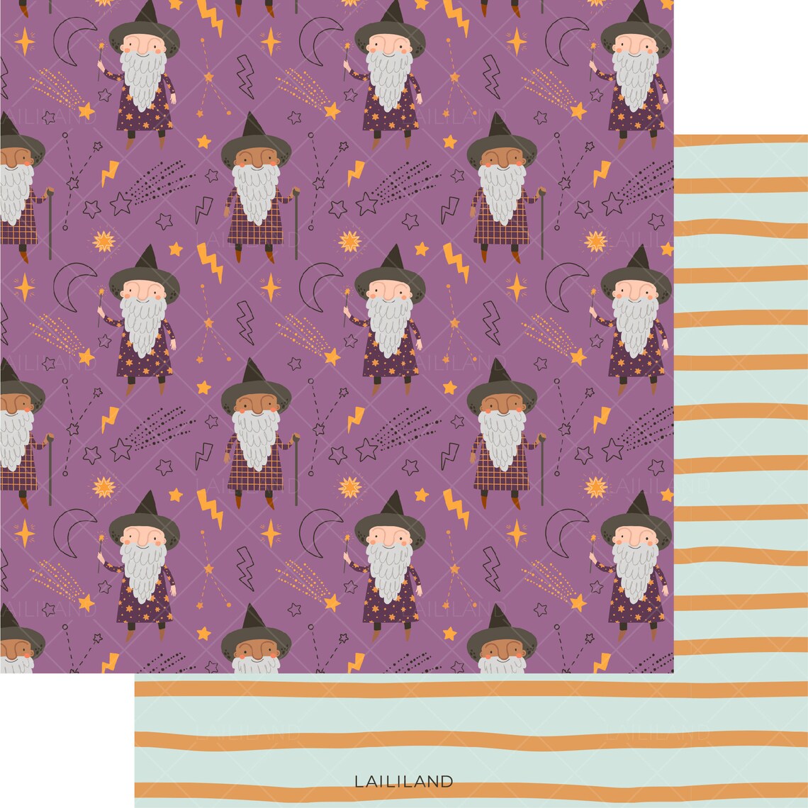 Wizard Digital Paper Magic Seamless Pattern Wizard Digital - Etsy