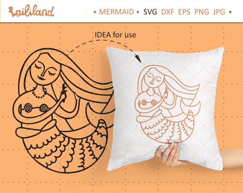 Mermaid Svg Mermaid Silhouette Svg Mermaid Outline Svg - Etsy