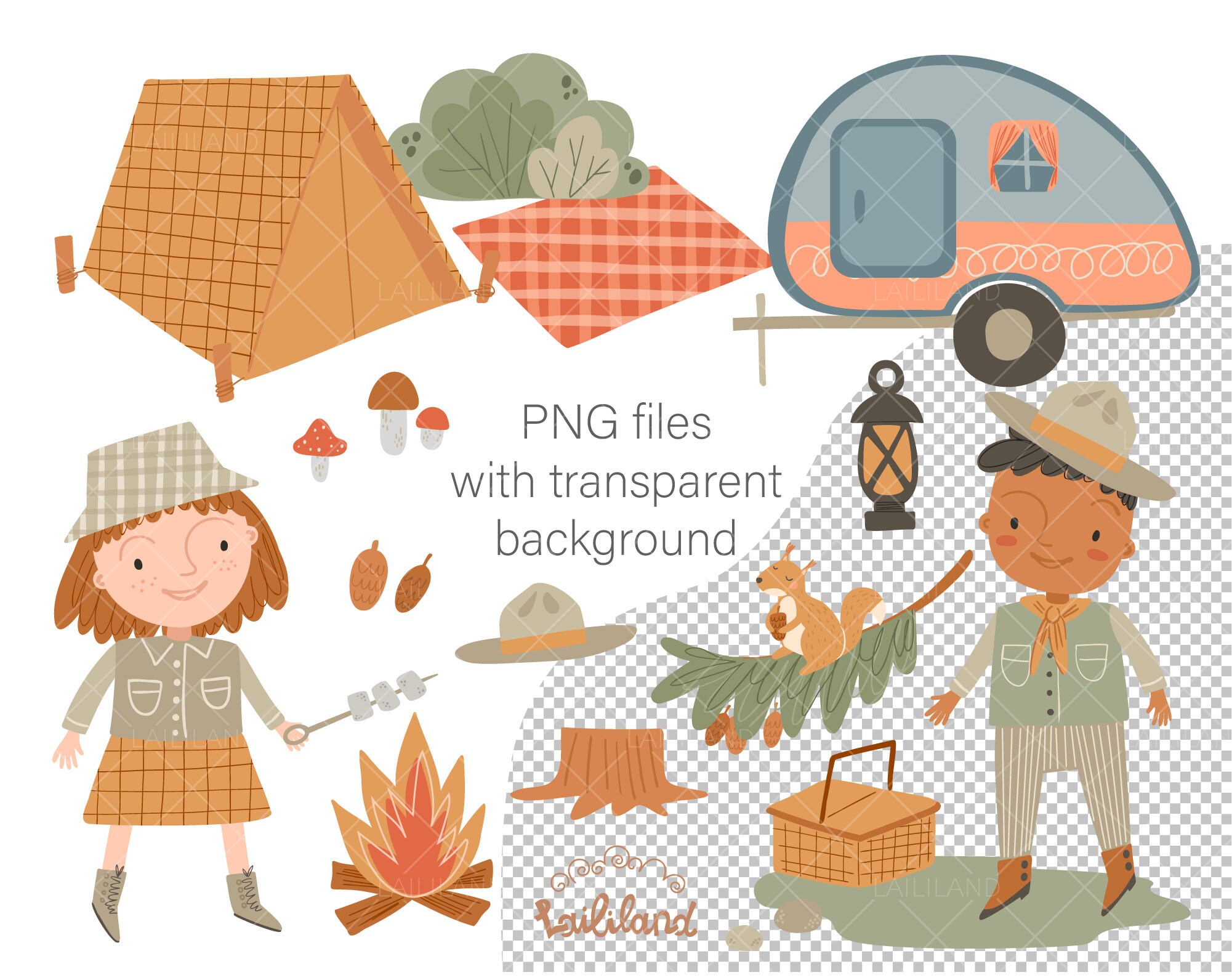 Camping Clipart Camper Clipart Camping Kids Clipart Camping - Etsy Canada