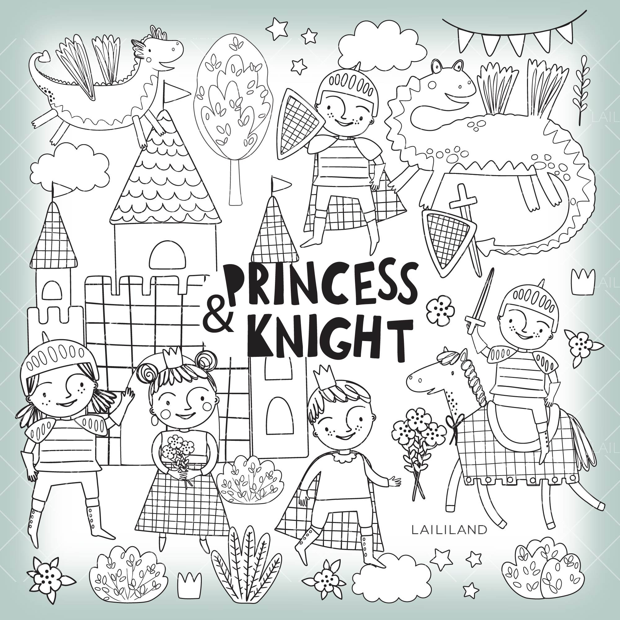 Cinderella Face Clipart Black And White
