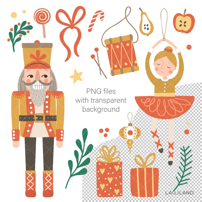 Nutcracker Clipart Christmas Clip Art Winter Clipart - Etsy
