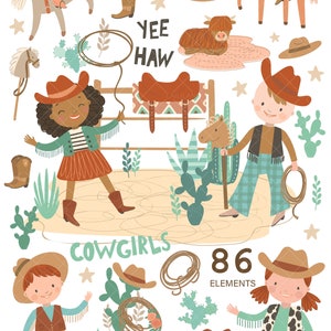 Cowboy Cowgirl Bundle, Cowboy Clipart, Cowgirl Clipart, Girl Clip Art ...