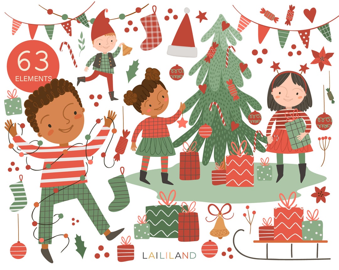 Christmas Kids Clipart, Christmas Clipart, Christmas Png Files ...