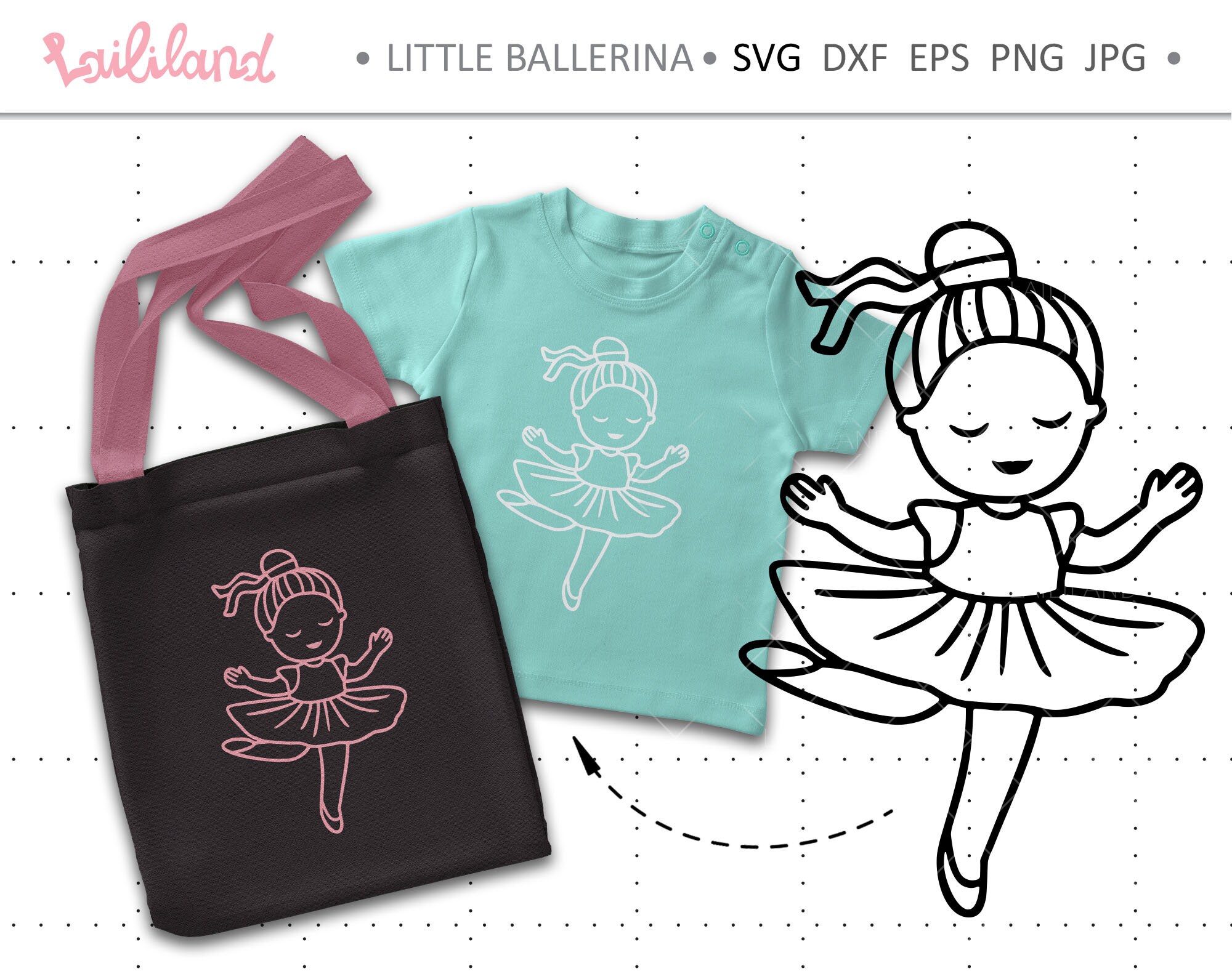 Little girl svg Dancer svg Dance svg Ballerina svg | Etsy