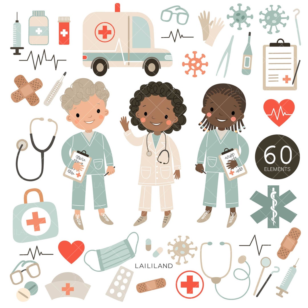 Doctor Clipart, Nurse Clipart, Doctor Kids Clip Art, Ambulance Car ...