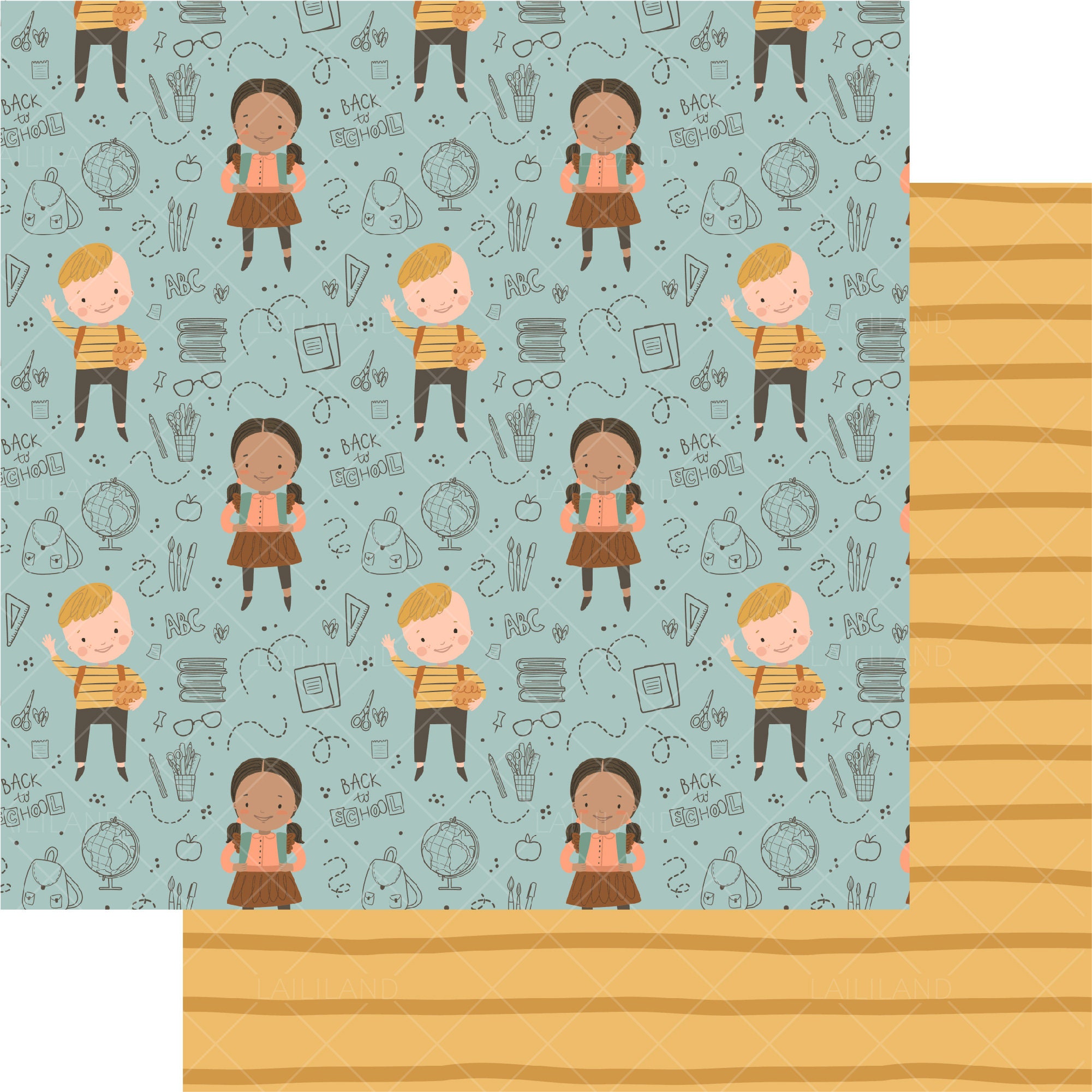 Back to School Digital Paper: Science Seamless Patterns (digital ...