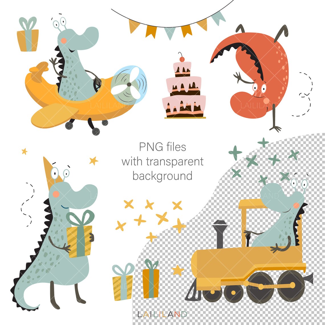 Monster Clipart Cute Monsters Clip Art Happy Birthday - Etsy