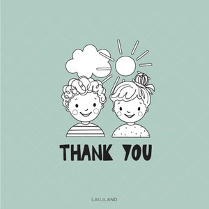 Kids Daily Routine Black and White Clipart, Morning Afternoon Evening ...