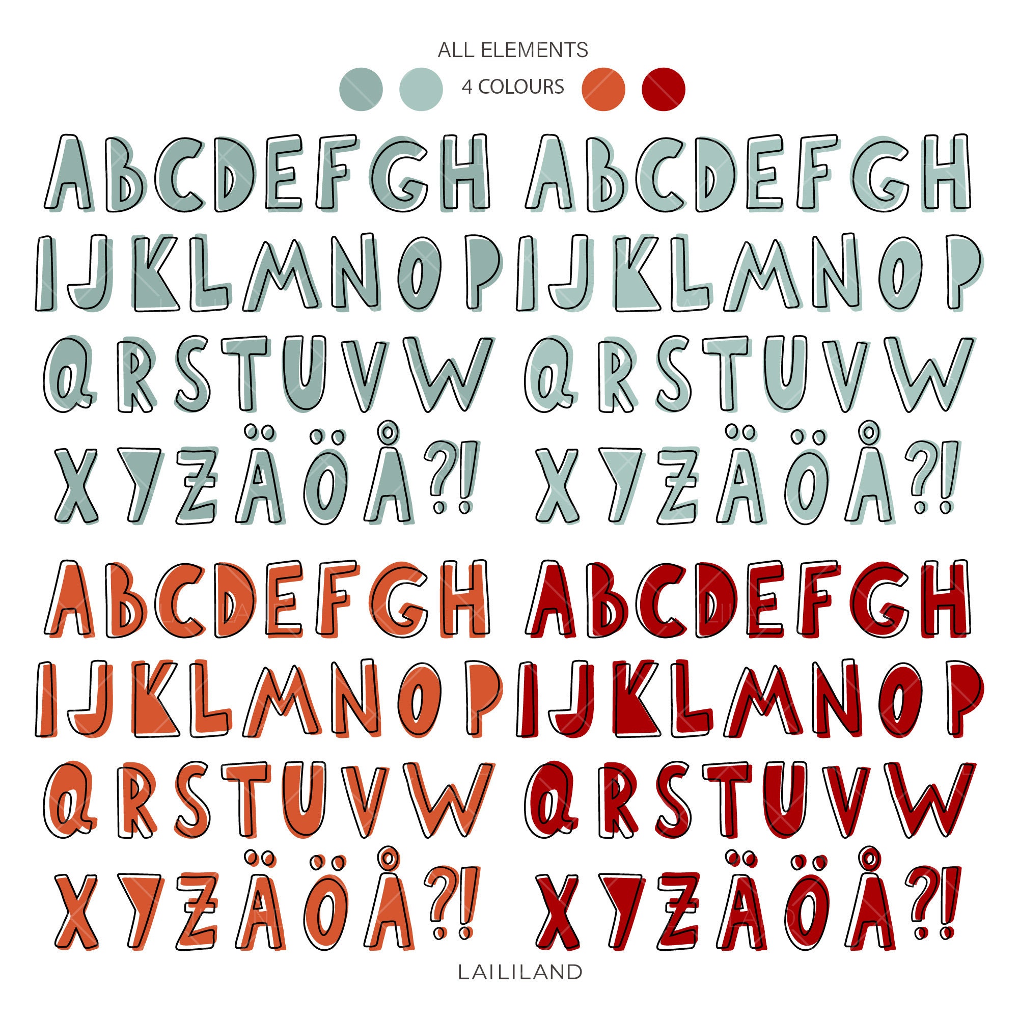 Alphabet Race Car Clipart: Hand Drawn Decorative Letters (PNG, EPS, SVG ...