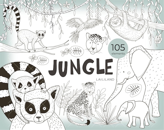 Jungle Clipart Outline