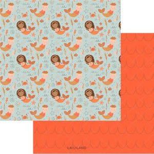 Mermaid Digital Paper, Sea Seamless Pattern, Ocean Digital Background ...