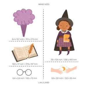 Wizard Clipart, Magic Clipart, Halloween Kids Clipart, Wizard Supplies ...
