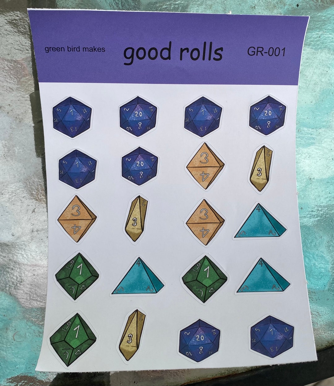 Good Rolls Polyhedral Dice Sticker Sheet - Etsy