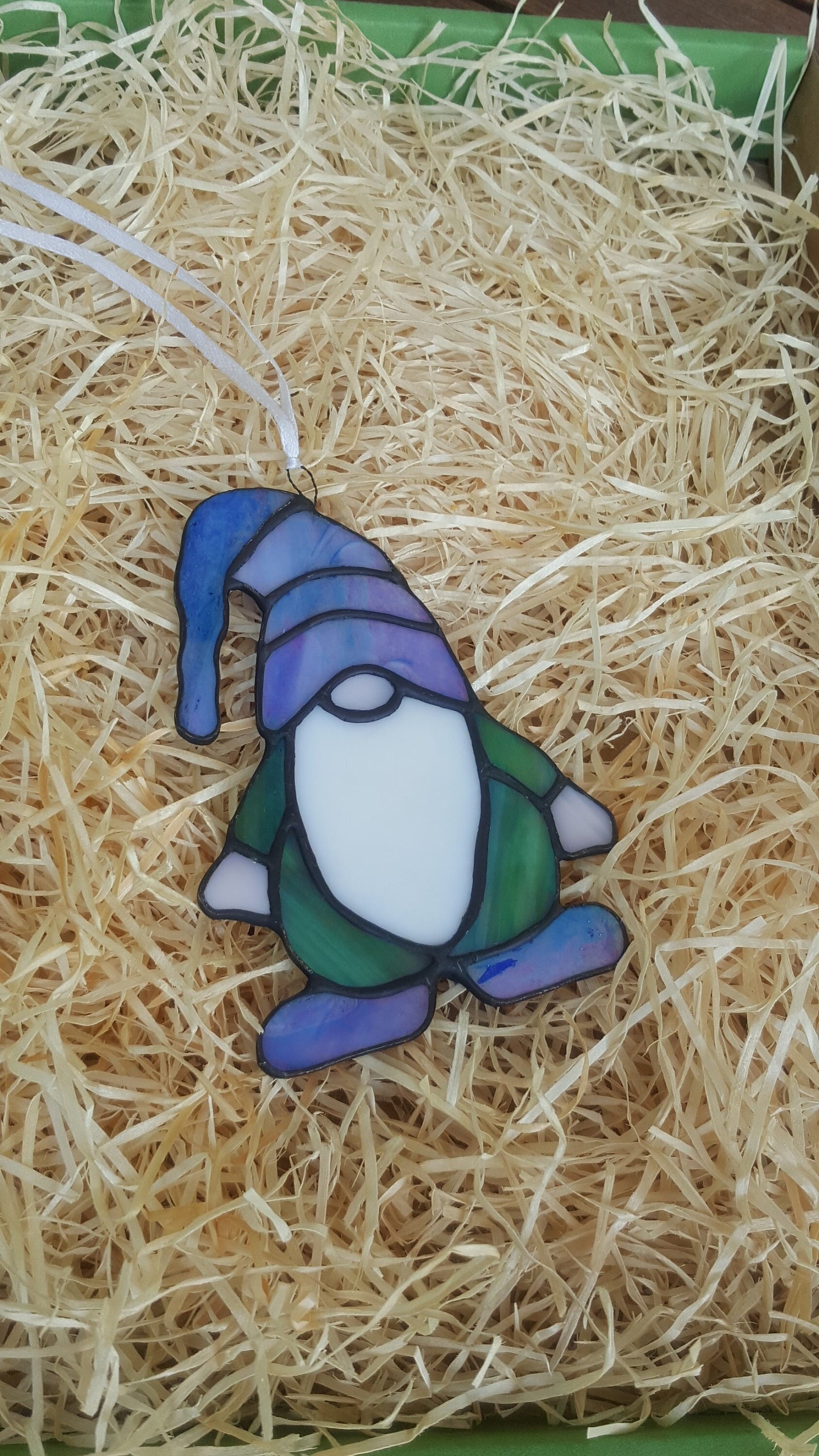 Stained Glass Gnome,window Hangings, Christmas Gift,stained Glass ...