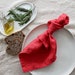 Red Linen Napkin, Christmas Table Decor, Washed Soft Red Dinner Napkin ...