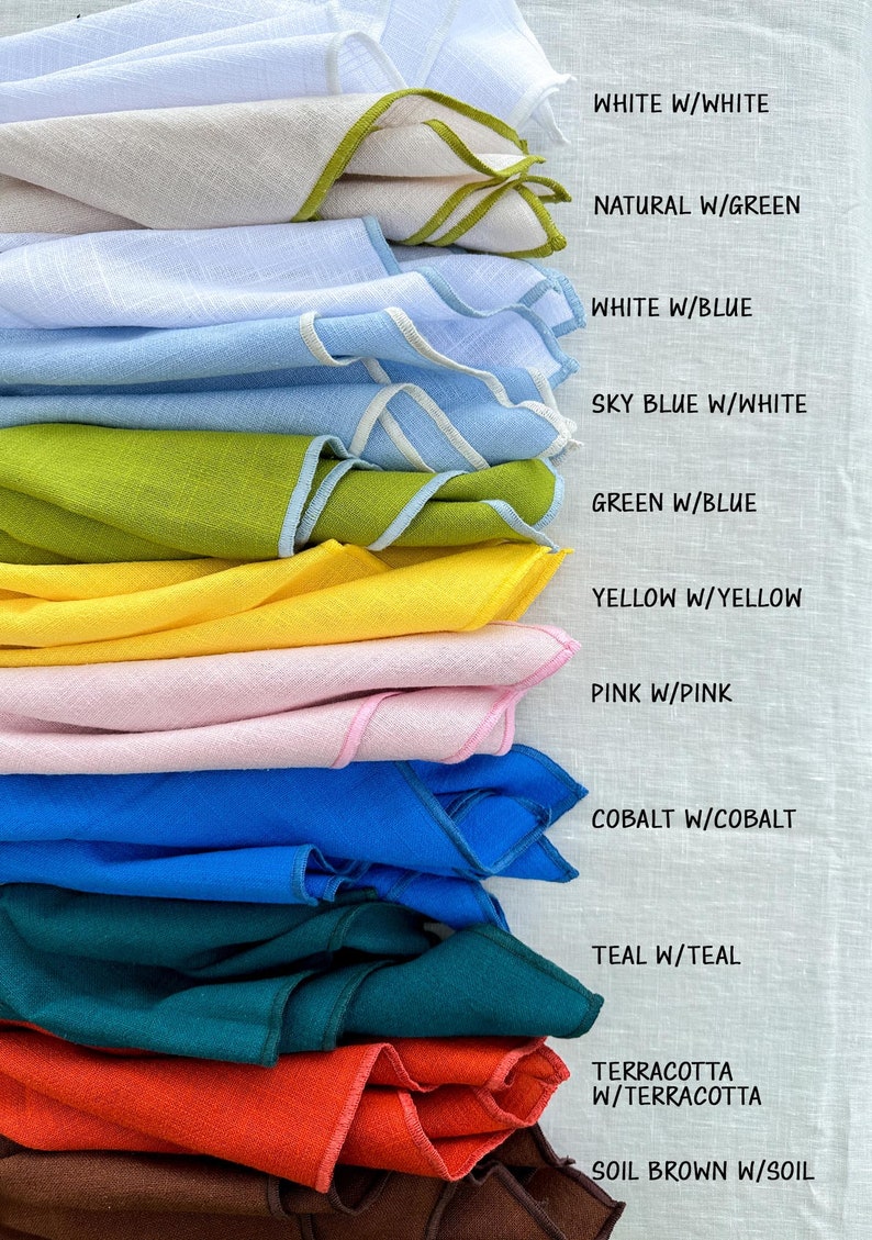 Cotton Napkin Set of 2 or 4, Dinner Napkins Bulk, Tailored Cloth ...