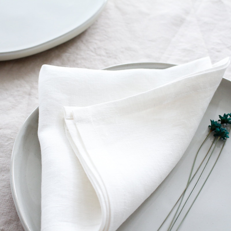 White Linen Napkins - Etsy