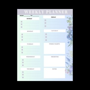 Daily Weekly Monthly Digital Printable Planner Set Instant Download A4 ...