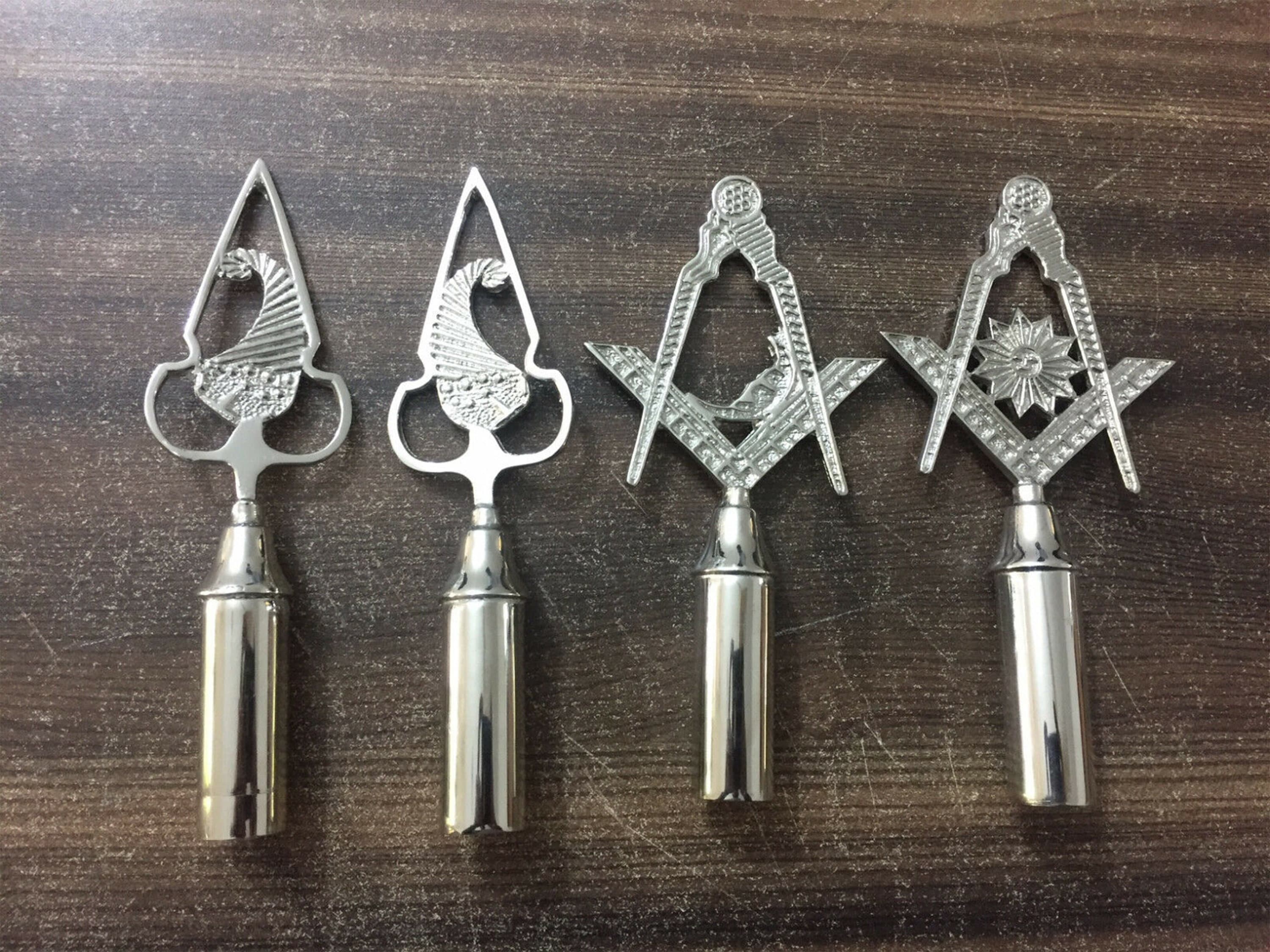 Silver Color Freemason Masonic Pole Topper, Masonic Blue Lodge Rods ...