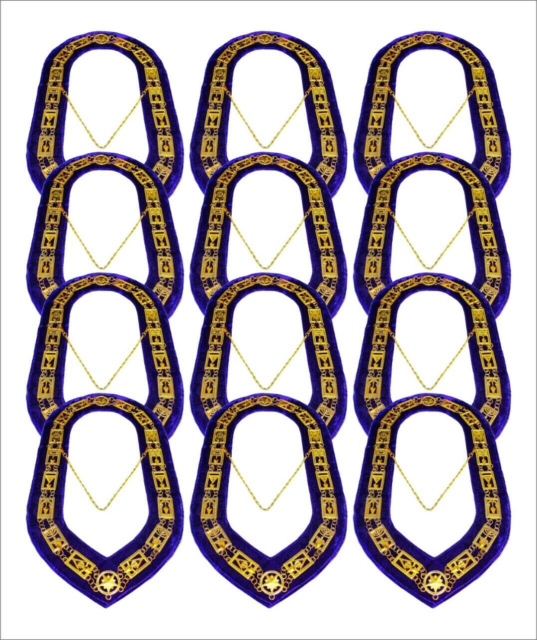 Cryptic Mason Royal & Select Master Chain Collar Masonic Regalia PURPLE ...